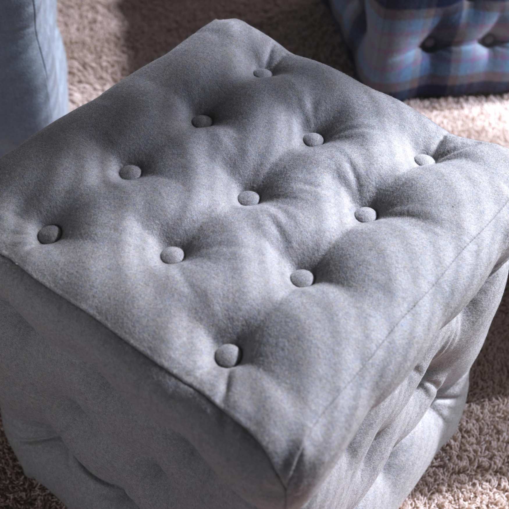 Upholstered pouf Bourby | milanomondo